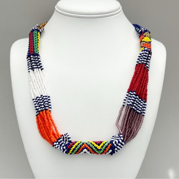 Jewelry | Vibrant Colorful Zulu Beaded Necklace | Poshmark